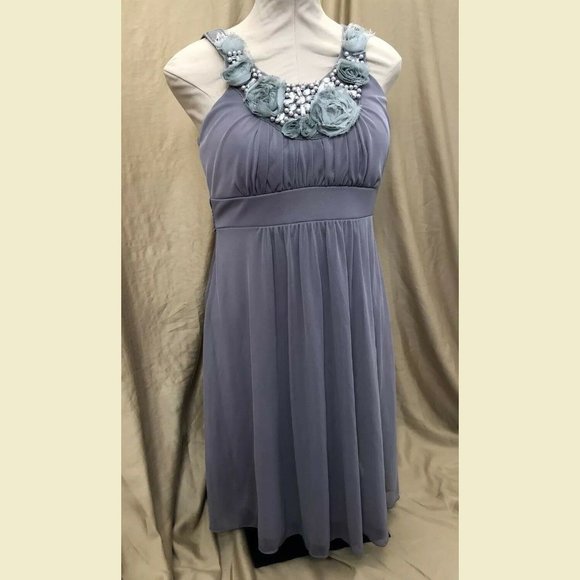 Studio Y | Dresses | Sz S Grey Maurices Y Studio Embellished Chiffon ...